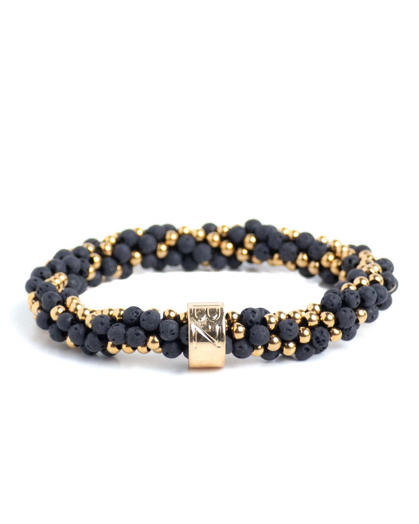 NATURAL STONE BEADZ - Lava Stone Gold Mix (RVS Gold) – BANDITZ